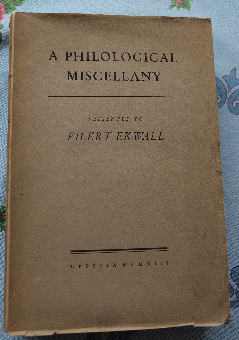 A Philological Miscellany Presented To Eilert Ekwall Tolkien Gateway