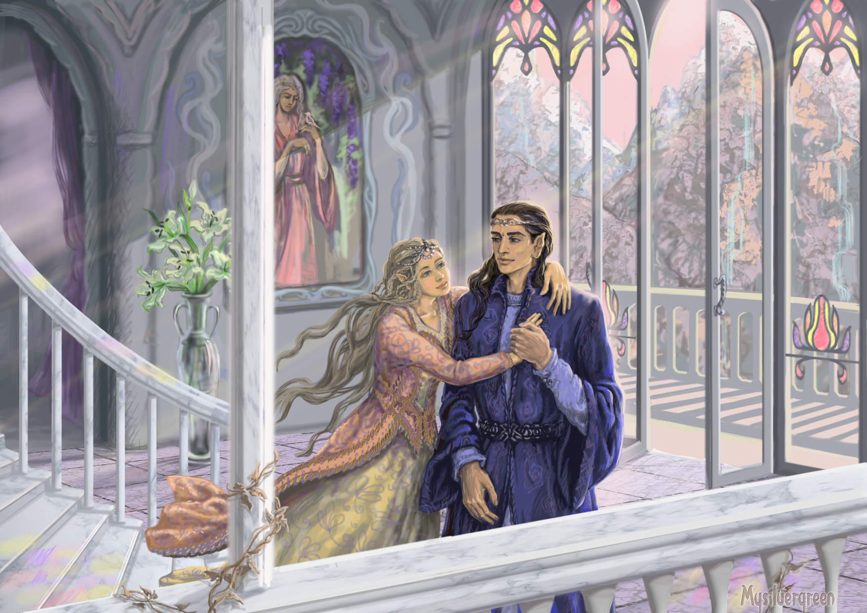 File:Mysilvergreen - Turgon and Idril.jpg - Tolkien Gateway
