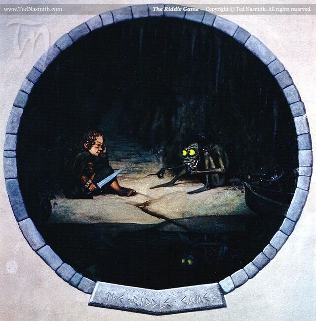 File:Ted Nasmith - The Riddle Game.jpg - Tolkien Gateway